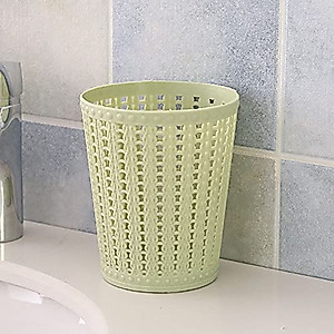 HOIRIX 2Pack Mini Wastebasket Round Plastic Small Desktop Trash Can Garbage Bin for Bathrooms,Kitchens, Home Offices (Color : Pink, Size : 2Pack)