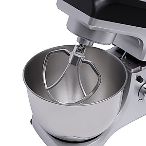 Electric Stand Mixer, 4.8Qt 8 Speeds Small Food Mixer Bread Dough Mixer with Mixing Bucket Dough Hook - Tilt-Head Standing Mixer for Salad Dough Jams Mixing, 110V 1000W, Adjustable Speeds