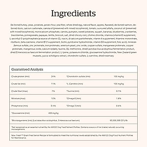 Now Fresh Grain-Free, Dry Dog Food, Real Meat and Fish, Turkey, Salmon and Duck Senior Recipe, All Breed Size, 3.5 lb Bag