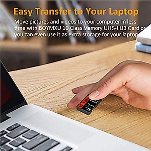 32GB Memory Card, BOYMXU Professional 1000 x Class 10 Card U3 Memory Card Compatible Computer Cameras and Camcorders, Camera Memory Card Up to 95MB/s, Red/Black