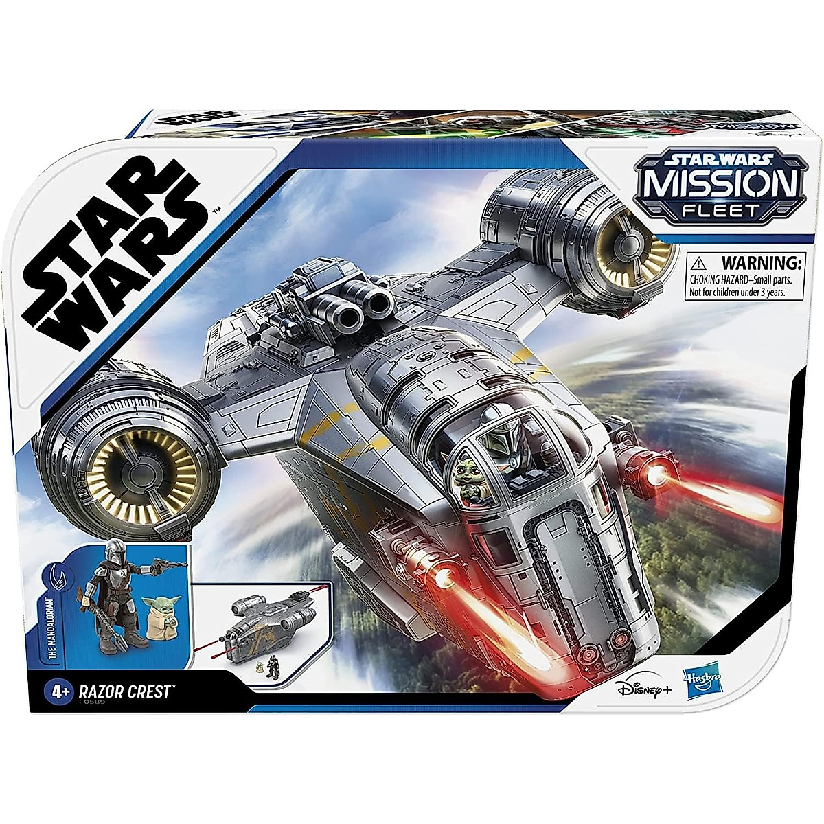 STAR WARS Mission Fleet The Mandalorian The Child Razor Crest Outer Rim Run Deluxe Vehicle with 2.5-Inch-Scale Figure for Kids Ages 4 and Up