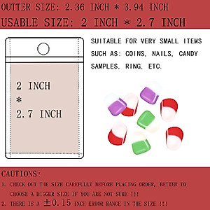 Funnyleaf 100 Pieces Black Resealable Mylar Holographic Bags Food Storage Smell Proof Bags with Front Window Packaging Pouch for Cookies Sample Jewelry Snack,2.36 * 3.94 inches