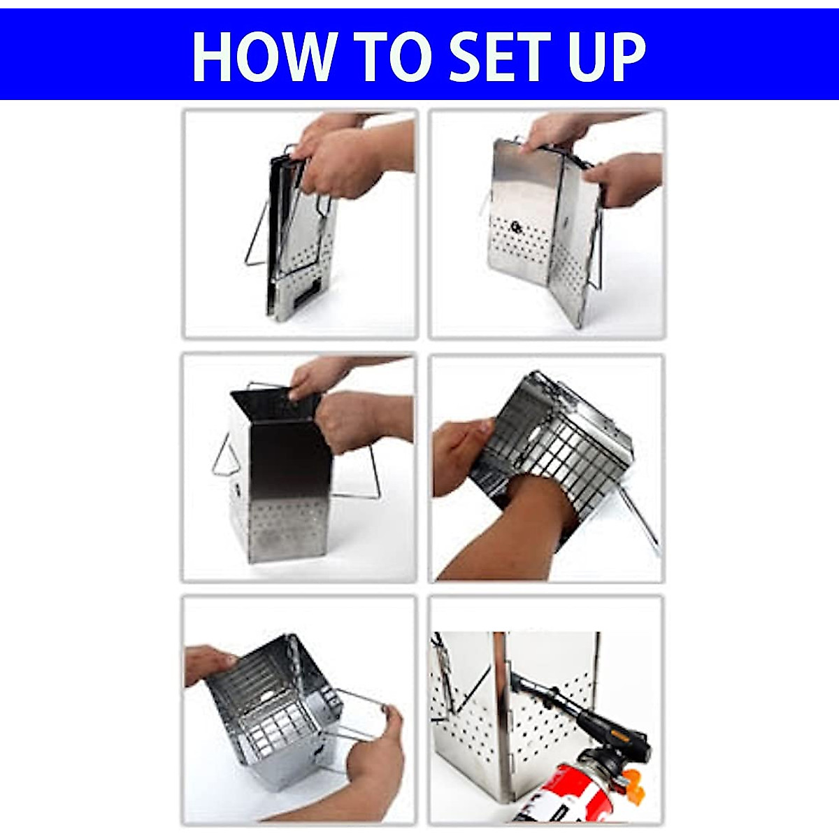 camping moon Portable Charcoal Chimney Starter Stainless Steel MT-18