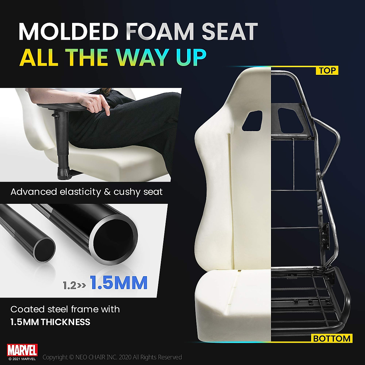 Marvel Avengers Gaming Chair Desk Office Computer Racing Chairs - Adults Gamer Ergonomic Game Reclining High Back Support Racer Leather (Spider Man, Red (M))