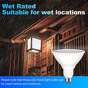 Energetic 1250LM Outdoor Par38 Led Flood Light Bulb,13.5W=100W,Dimmable, 5000K Daylight,E26 Base, Waterproof Led Spotlight Bulb, UL Listed (6 Pack)