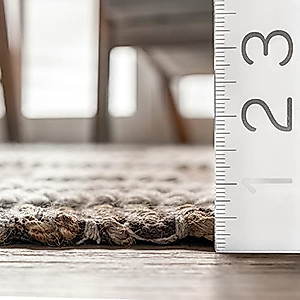 nuLOOM Ricki Hand Woven Tribal Flatweave Area Rug, 8' x 10', Natural