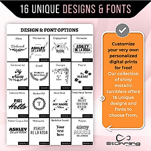 STUHRLING BOTTLE Personalized Tumbler 20oz Stainless Steel Insulated Personalized Gifts Christmas Gifts For Men, Women Thank You Gifts, Appreciation Gifts, Graduation Gifts For Men, Nurse, Teacher,