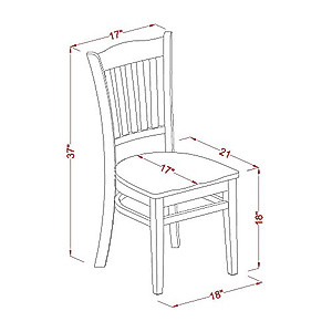 EAST WEST FURNITURE 5 Pc small Kitchen Table and Chairs set-Round Table and 4 Kitchen Chairs