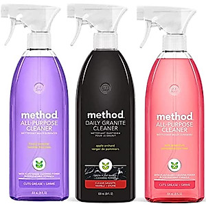 Method Cleaner Sprays - Multi-Surface Cleaners variety Pack - Stone, Shower And multi Purpose Cleaners 28 Ounce (3 Pack)