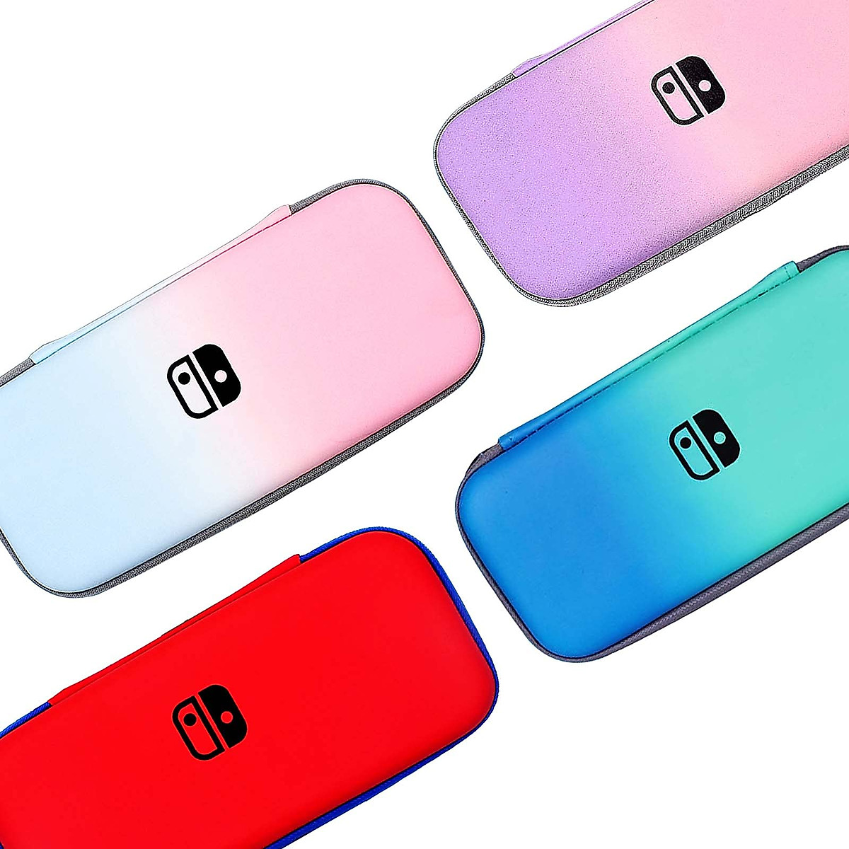 Carry Case Compatible with Nintendo Switch Girls Protective Hard Portable Travel Carry Case for Nintendo Switch Console and Accessories(Pink-Blue)