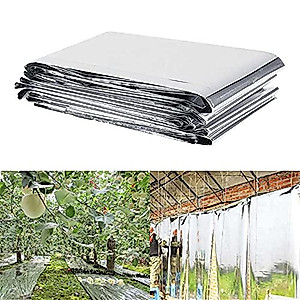 QLGCJ High Silver Reflective Mylar Film, Garden Greenhouse Covering Foil Sheets Effectively Increase Plants Growth, 120x210cm