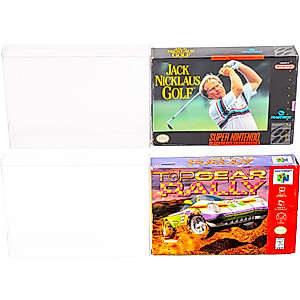 Viturio Super Nintendo SNES & N64 Game Box Protector Cases (10 Pack) Clear Plastic .35mm