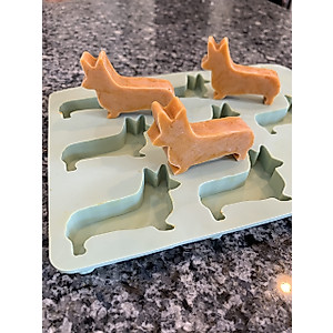Kasian House Corgi Silicone Ice Cube Tray and Treat Mold, 9 Welsh Corgi Shaped Molds, BPA Free and Heat Resistant, Chocolate Mold