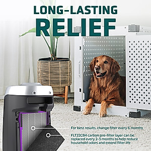 Germ Guardian FLT4850PT True HEPA Genuine Air Purifier Replacement Filter B, with Pet Pure Treatment for GermGuardian AC4900, AC4825, AC4850PT, CDAP4500, AC4300, and More, 1 Count (Pack of 1)