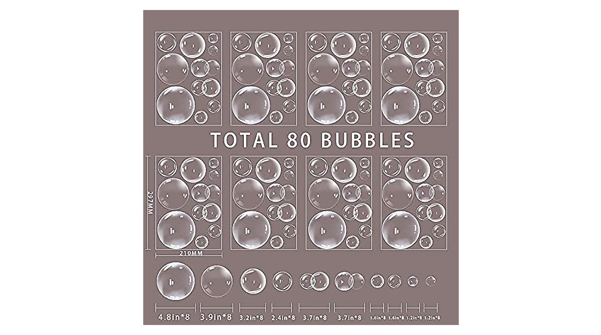XIAOMAN Under-the-Sea Bubble Wall Decals for Mermaid Parties