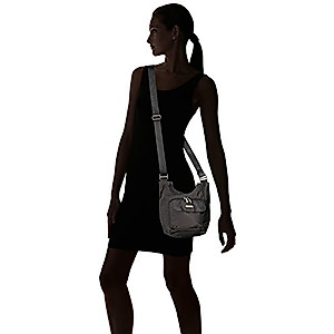 Baggallini unisex adult Criss Cross Handbags, Charcoal, One Size US