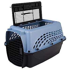 Petmate Two-Door Small Dog Kennel & Cat Kennel (Top Loading or Front Loading Pet Carrier, Great for Small Animals, Made with Recycled Materials, 24 inches in Length) For Pets up to 15 Pounds