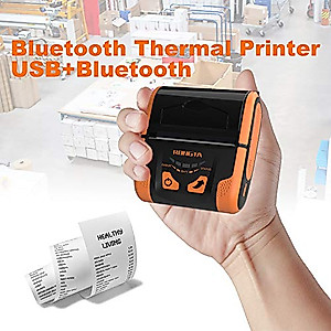 Rongta 80mm Mobile POS Direct Thermal Printer with Bluetooth+USB, Compatible with Android Phone, Do Not Square/Ipad/Computer/Android Tablet, Portable Receipt Printer (RPP300)