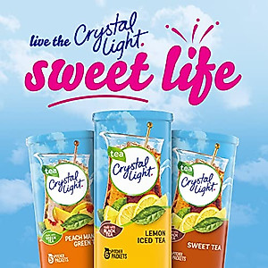 Crystal Light Sugar-Free Lemon Iced Tea Naturally Flavored Powdered Drink Mix, 6 Count (Pack of 12)