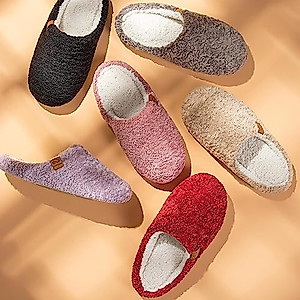 EverFoams Womens Slip On Home Slippers Soft Memory Foam House Slippers for Ladies Indoor (7-8, Pink)