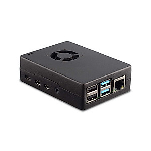 Vilros Raspberry Pi 4 Compatible Heavy Duty Aluminum Alloy Case with Preinstalled and Ready to Connect Fan (Black)