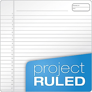 AMPAD Gold Fibre Project Planner, Top-Wire Bound, 8-1/2" x 11-3/4", Project Rule, Navy Cover, 70 Sheets (20-815) , White