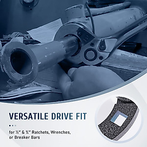 OMT Gland Nut Spanner Wrench Kit for 1" to 6" Gland Nuts, 1266 & 7463 Hydraulic Cylinder Wrench Set, 4pc Large & Small Wrench Set with 1/2" & 3/4" Drive for Hydraulic Cylinders Repairs