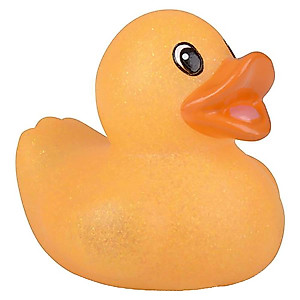 The Dreidel Company Glitter Rubber Duck Toy Assortment Duckies for Kids, Bath Birthday Gifts Baby Showers Summer Beach and Pool Activity, 2" (20-Pack)