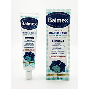 BALMEX Complete Protection Zinc Oxide Diaper Rash Cream, Advanced Formula, 2 Oz (2 Pack)