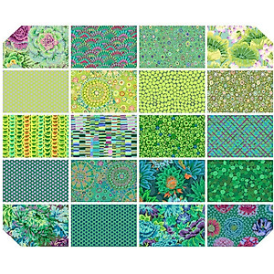 Kaffe Fassett Classics Plus Meadow 5" Charm Pack for Free Spirit Fabrics 42 5" Fabric Squares