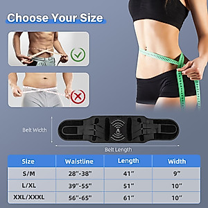 OCTORO Back Brace for Lower Back Pain Relief Women Men, Back Support Belt for Herniated Disc, Sciatica, Scoliosis, Lumbar Support Brace with Hot &Cold Pad Therapy Pocket(Waist: 28"-61")