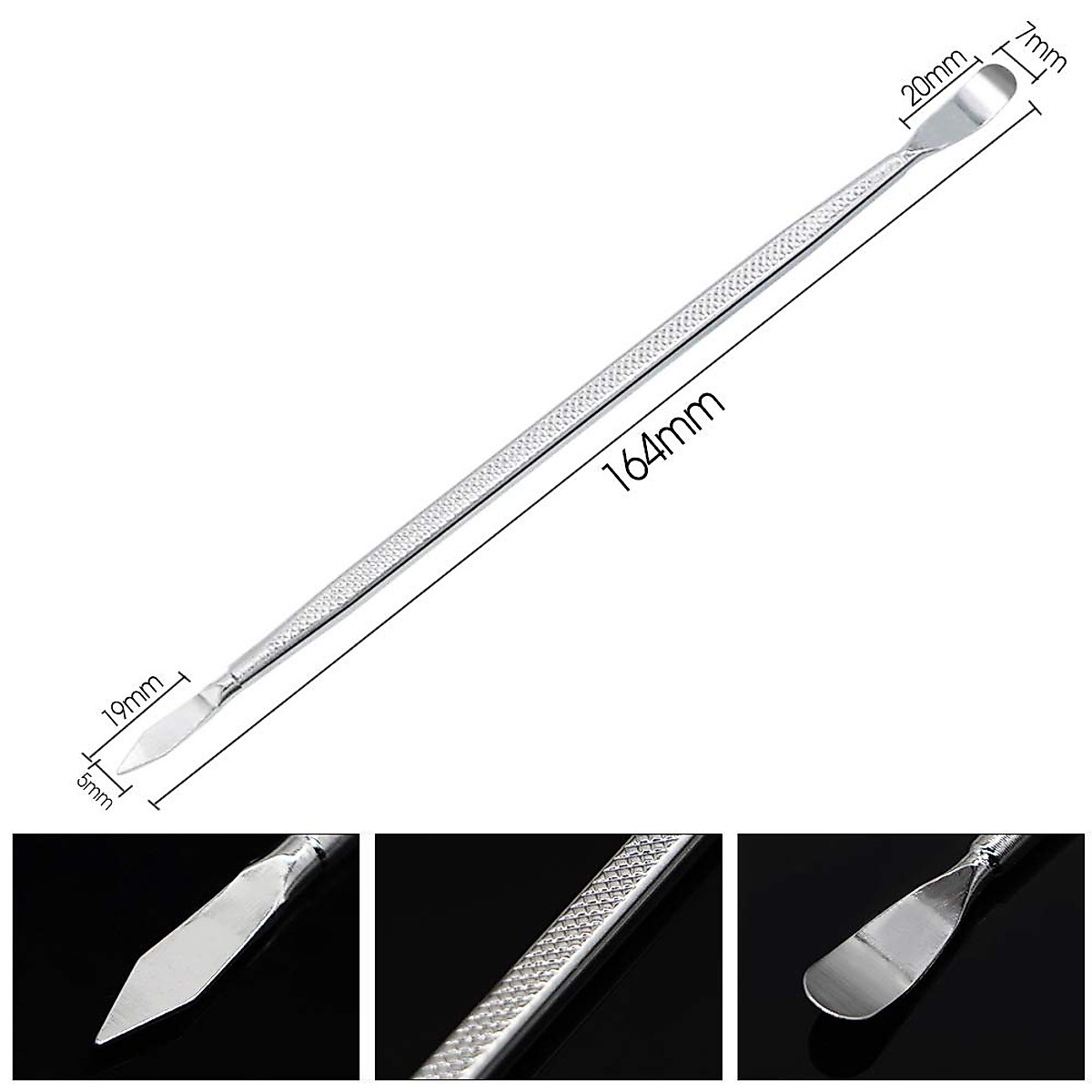 3pcs Metal Spudger Set Mobile Phone Opening Repair Pry Tool Double-ended Stainless Steel Thin Pry Bar Disassemble Hand Tool Kit for Electronics, Cell Phone, Laptop,tablets,ipad and Other Device