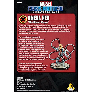 Marvel Crisis Protocol Omega Red CHARACTER PACK | Miniatures Battle Game | Strategy Game for Adults and Teens | Ages 14+ | 2 Players | Avg. Playtime 90 Minutes | Made by Atomic Mass Games