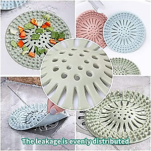 Hair Catcher Durable Silicone Hair Stopper Shower Drain Covers Easy to Install and Clean Suit for Bathroom Bathtub and Kitchen 5 Pack