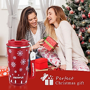 GEMFUL Coffee to go Cup for Her or Him 17oz Double Walled Vacuum Leak Proof Coffee Mug for Hot Drinks