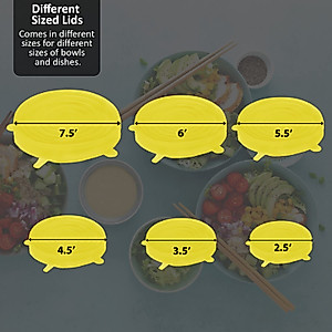 12 Pack - Eco-Friendly, Reusable, & Washable Container Set of Beeswax Food Wraps, Airtight Silicone Lids 6 - Beeswax Wraps, 6 - Silicone Lids