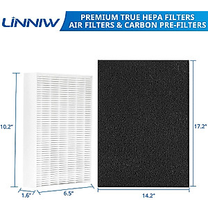 HPA300 HEPA Filter R for Honeywell HPA300 Replacement Filters - 3 HPA300 Filters & 4 Pre-Cut Pre-Filters Compatible with Honeywell Filters R and HRF-R3, HRF-R2, HRF-R1, HRF-AP1