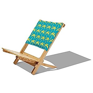 Duck Covers Bamboo Beach Chair, Real Teal Palm