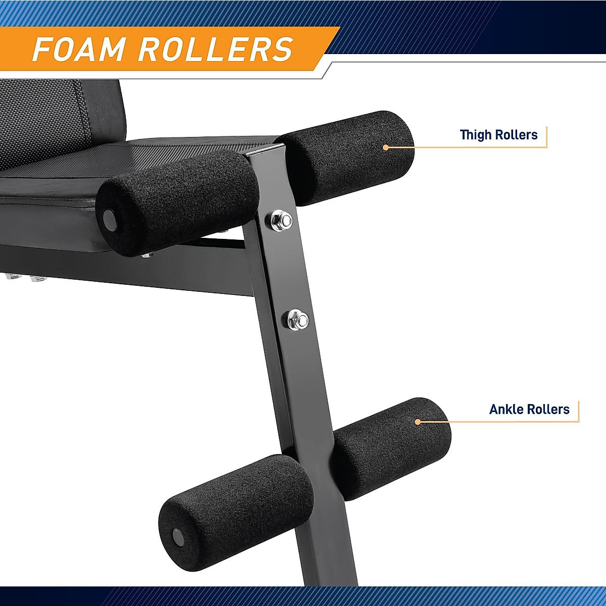 Marcy Adjustable Utility Weight Bench with Incline, Flat & Decline Positions MKB-211