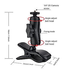 POWRIG Guitar Phone Holder Mount, Action Camera Mount for Guitar