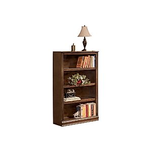Signature Design by Ashley Hamlyn Traditional 53" Bookcase with 3 Adjustable Shelves, Brown