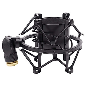 Rockville RockShock Black Studio Condenser Microphone Metal Shock Mount w/Foam