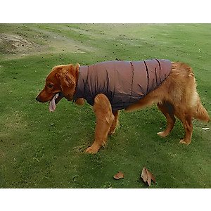 PAWSINSIDE Dog Puffer Jacket Cold Weather Fleece Vest Coat Pet Quilted Winter Clothes for Small Medium Large Dogs (Coffee, Small)