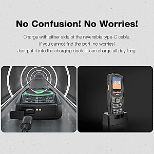 AGM M6 4G Rugged Phone, Large Button Cell Phones for Seniors, Waterproof/Dustproof/Drop-Proof, 2500mAh Battery, 109dB Powerful Speaker, 2.4'' Touchscreen, Dual SIM Cards, T-Mobile Only, 48+128MB