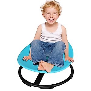 FERUERW Kids Sensory Swivel Chair, Autism Spinning Chair for Kids Sensory, Sensory Toy Chair, Training Body Coordination, No Assembly Required (Blue)