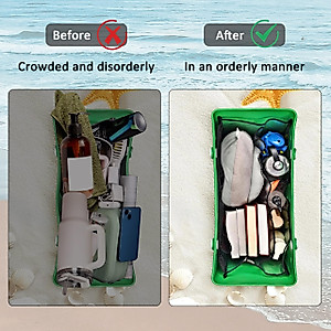 LAEKOU Beach Bag Organizer Designed for Bogg Bag Accessories X Large Divider, 2PCS Key Insert Charm Holder Designed for Bogg Bag, Transparent & Black