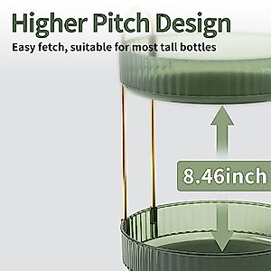 Asayuee 360 Rotating Makeup Organizer for Vanity,2 Tier Large Capacity Cosmetics Skincare Organizers,Bathroom Countertop Organizer Spinning Perfume Organizer,Dresser Vanity Organizer (Green-2 Tier)