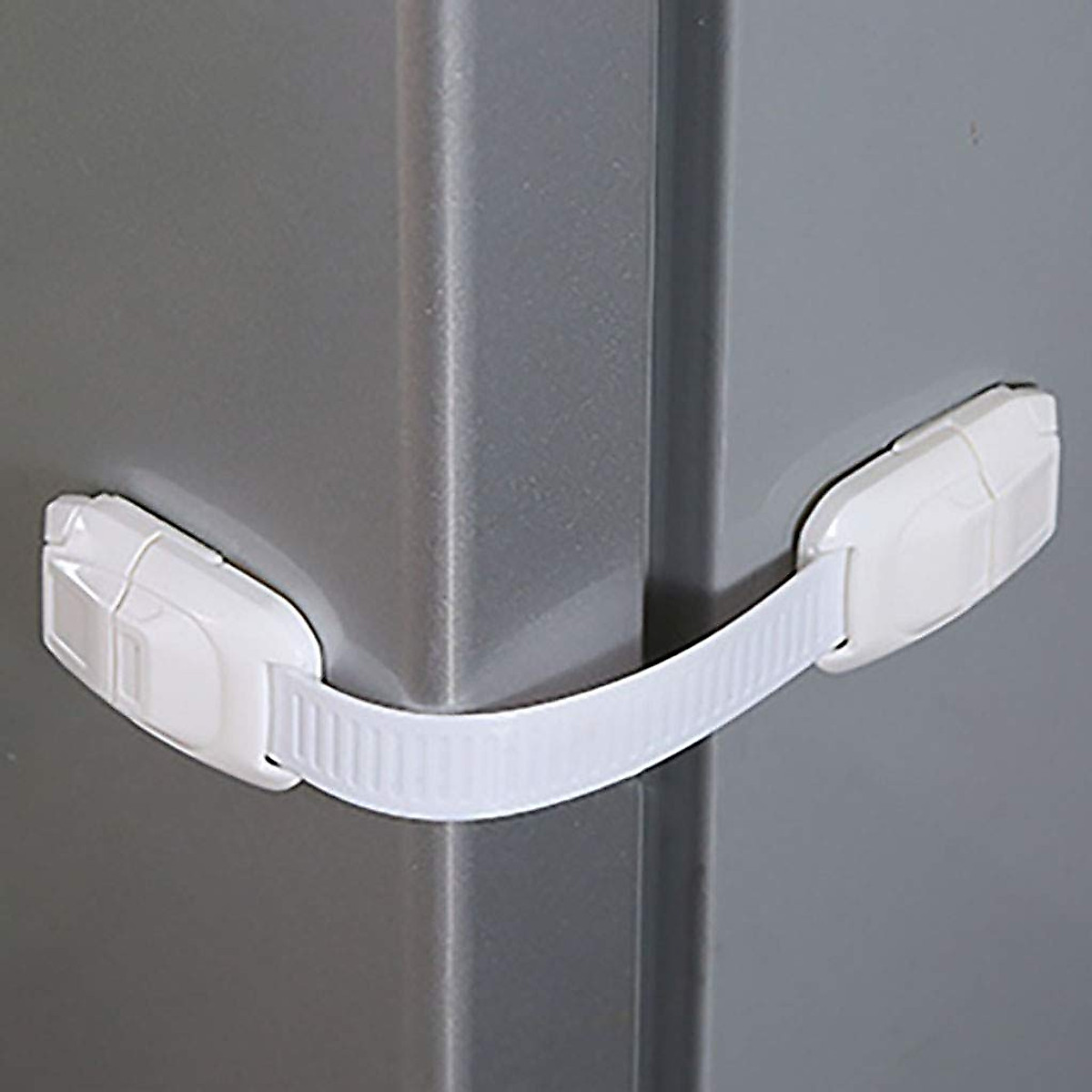 Toxz 4Pcs Baby Safety Drawer Locks Baby Safety Door Drawer Lock Safety Protection,Refrigerator Locks with Adhesive,PP Material,Good Flexibility,Microwave Ovens Locks