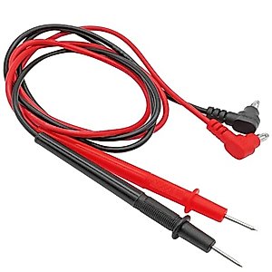 Waziaqoc 1 Pair Banana Plug Multimeter Probe Test Lead Cable, 1000V, Length 60cm, Black & Red