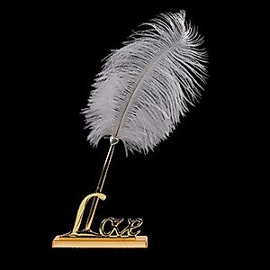 ifundom Love Holder, Pen Signing Pen with Metal Love Holder for Wedding Color Gold (Gold)